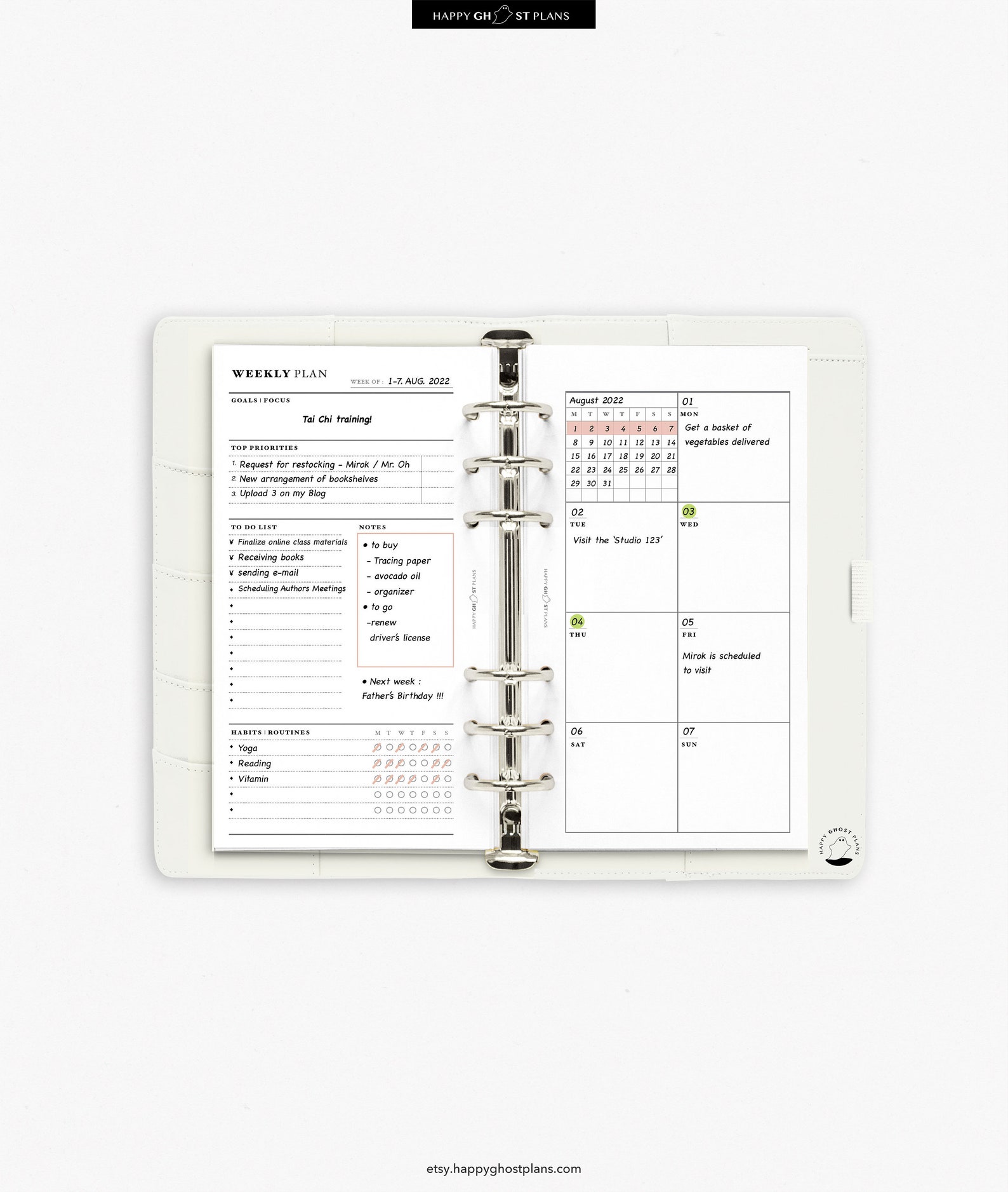 Weekly Planner Printable Personal Size Planner Insert Weekly - Etsy