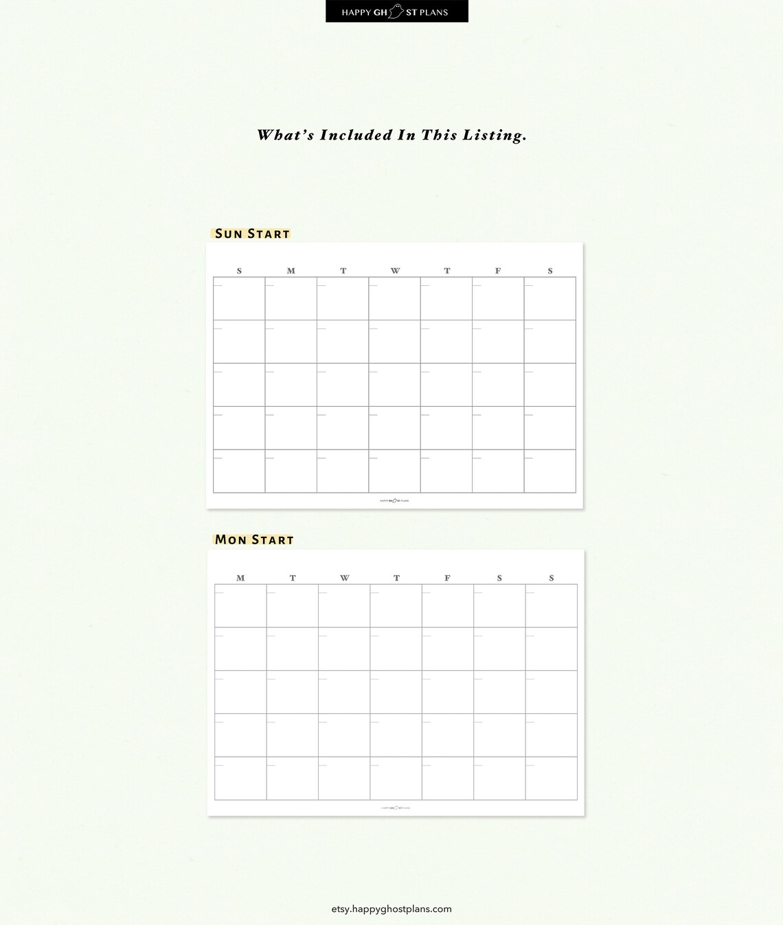 Monthly Planner Fillable A4 US Letter Horizontal and - Etsy