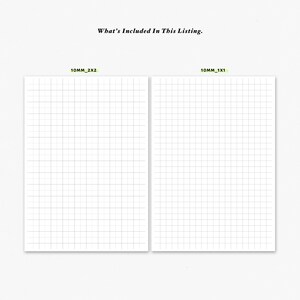A4, US Letter Graph Paper PDF Printable 10mm, 5mm, 1.25mm Grid Paper ...