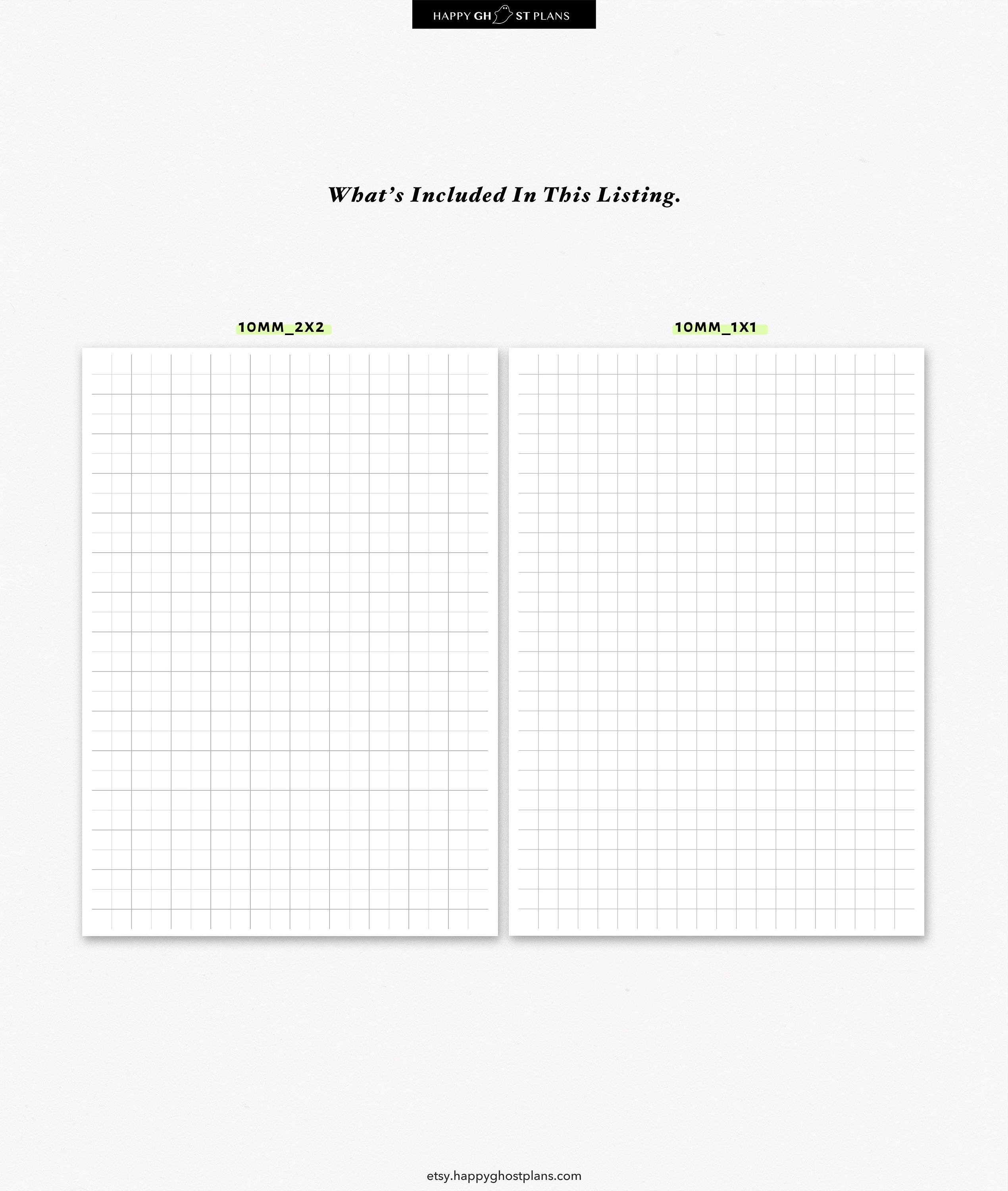 A4, US Letter Graph Paper PDF Printable 10mm, 5mm, 1.25mm Grid Paper ...