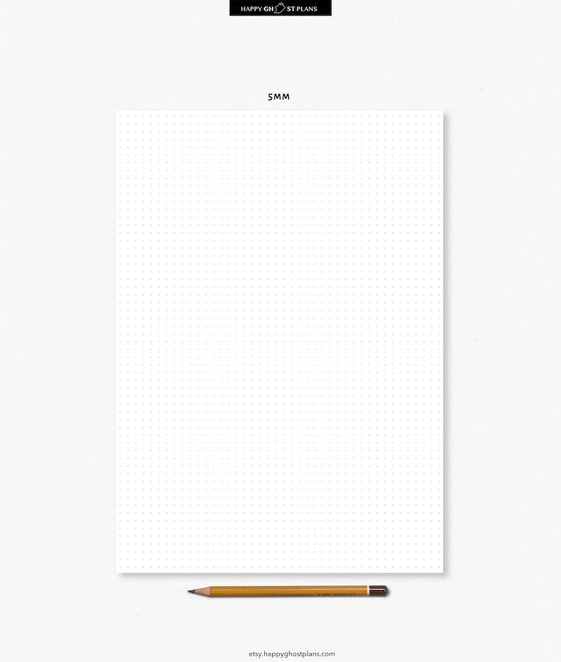 Dot Grid Paper Printable PDF Template for A4, US Letter Size | 3.5mm ...