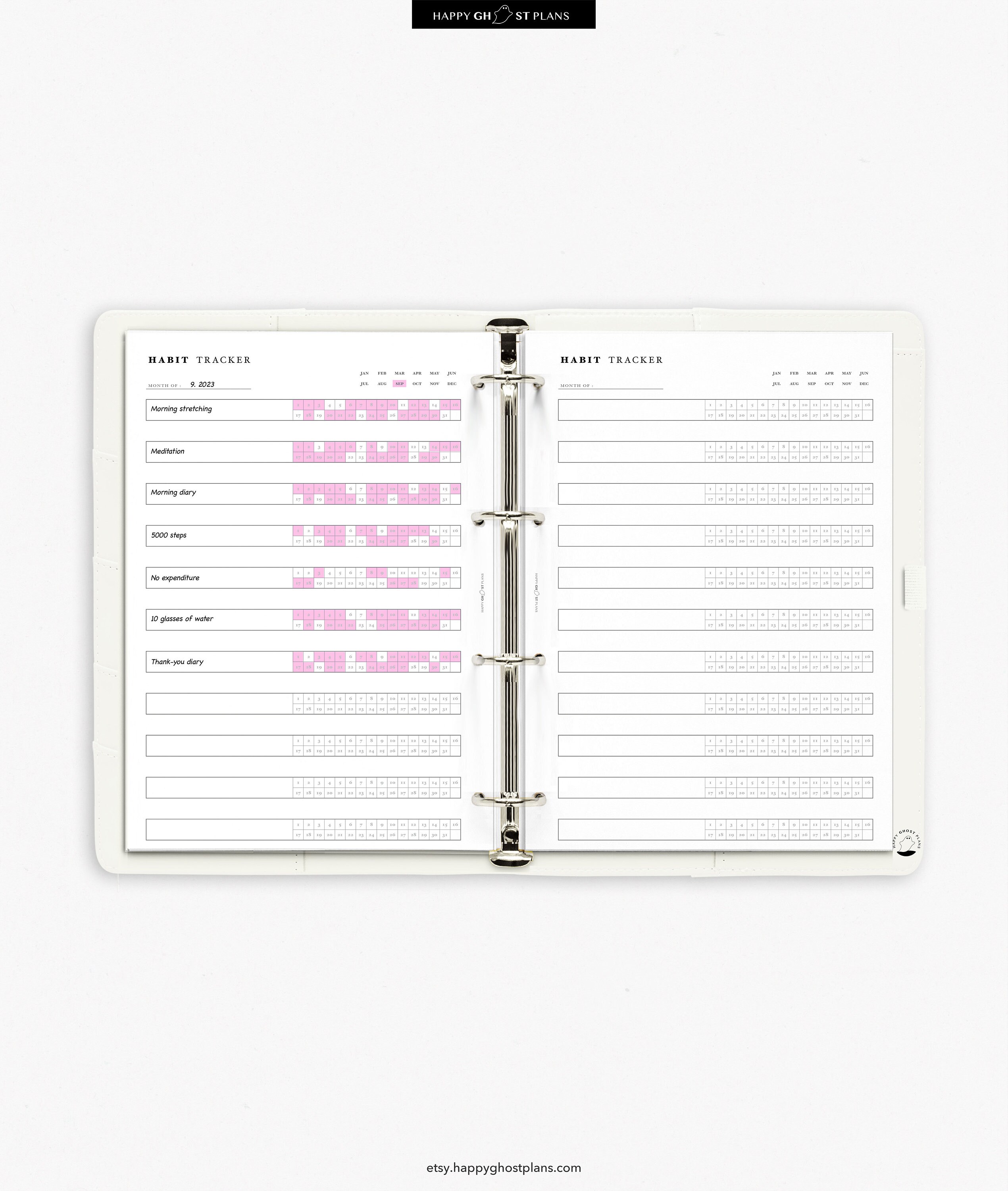 Habit Tracker Printable Insert for A4, Letter Size Planner Monthly ...