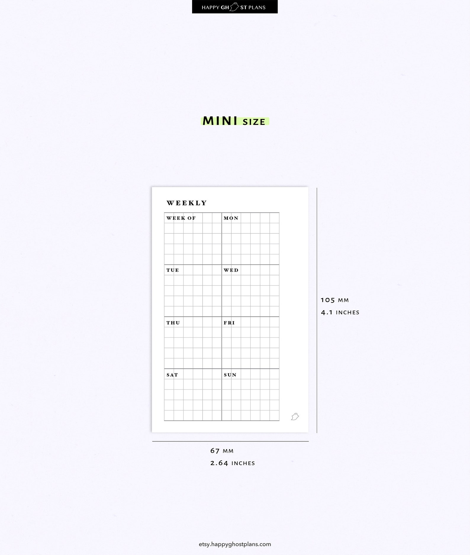 Weekly Planner Printable Mini Size Inserts Weekly Overview - Etsy