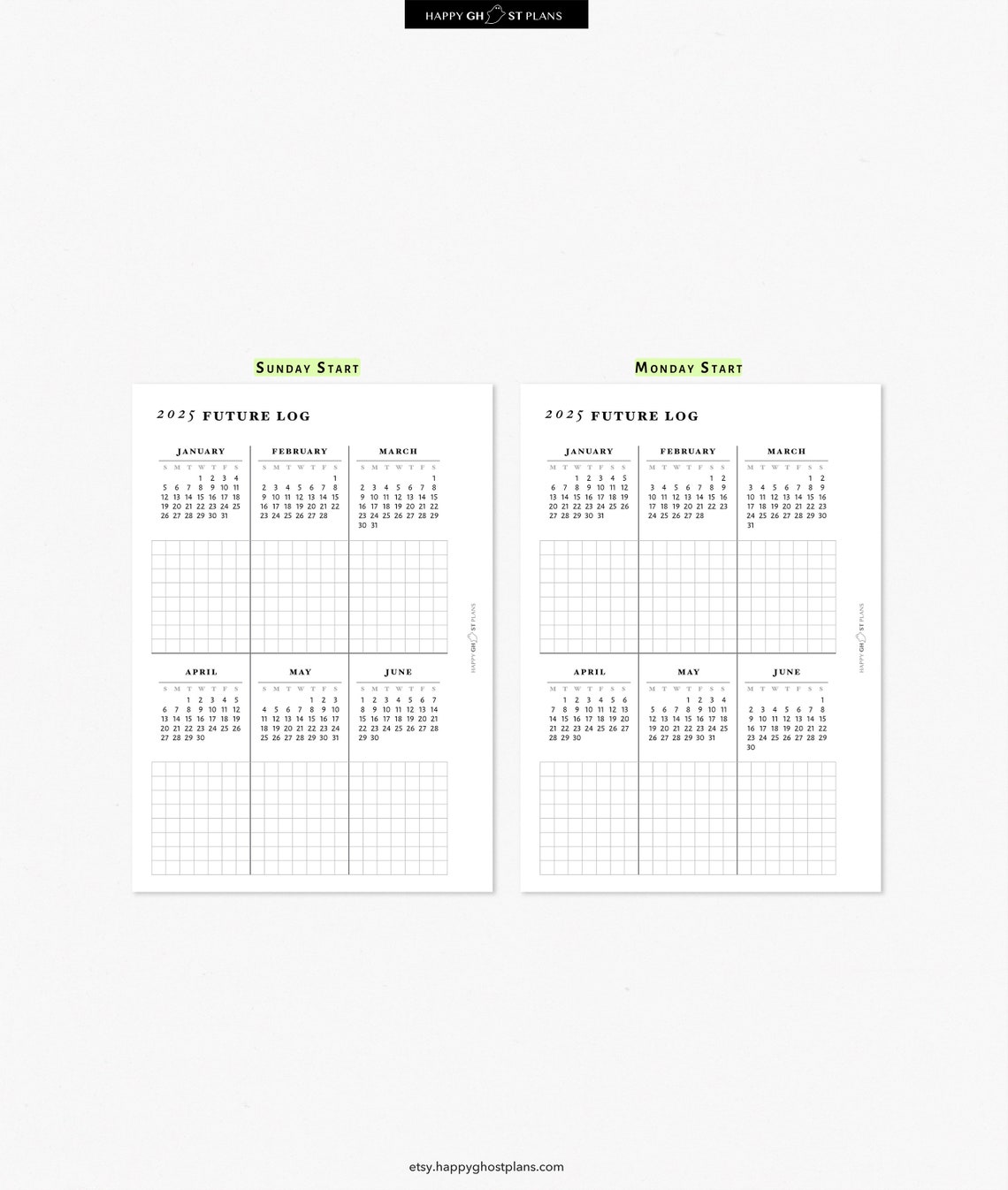 2025 Future Logs, Printable 2025 Yearly Planner for A6 Planner Insert | Y106 - Etsy