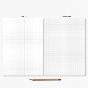 Square Grid and Dot Grid Printable PDF A4, Letter Paper | 1.25mm, 5mm ...