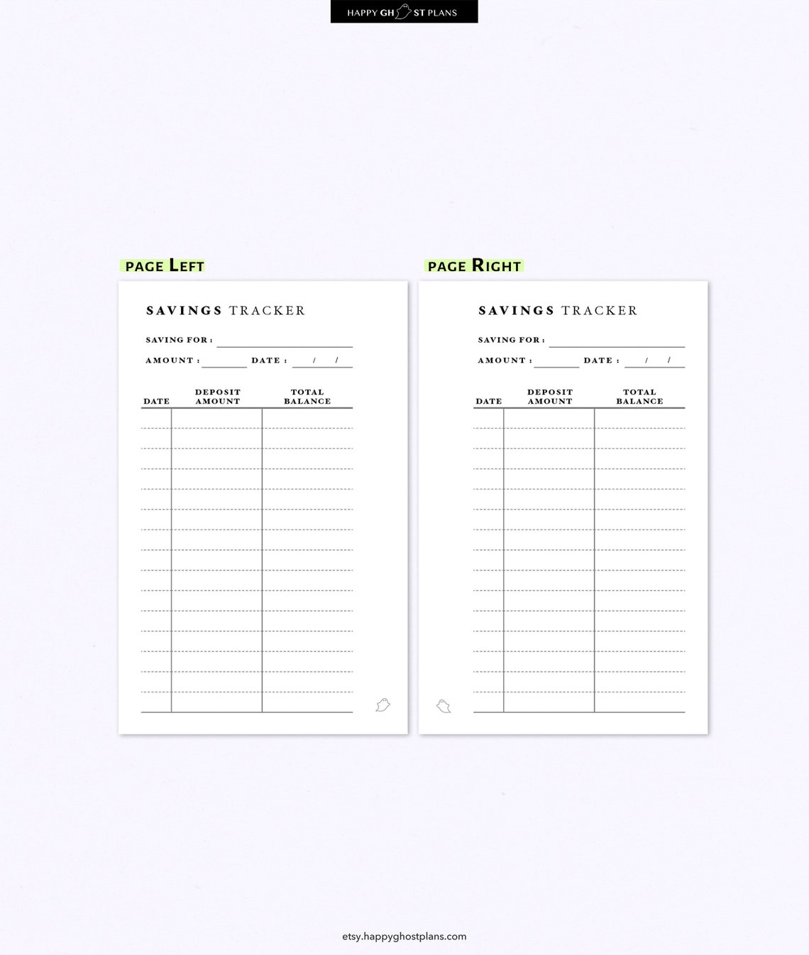 Savings Tracker Printable Mini Size Planner Insert Money - Etsy