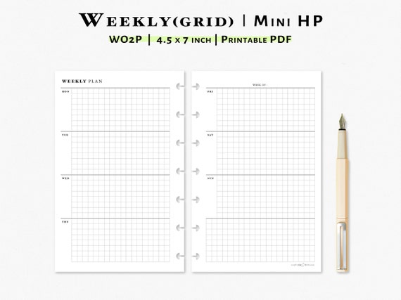 Weekly Planner Printable Mini Happy Planner Inserts Disc - Etsy