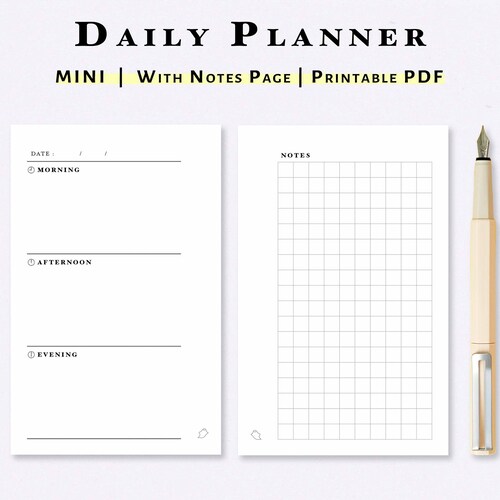 Daily Planner Printable Mini Size Filofax Mini Daily - Etsy