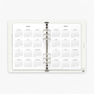Year at a Glance 2024-2025-2026 Printable Calendar for A5 Planner ...