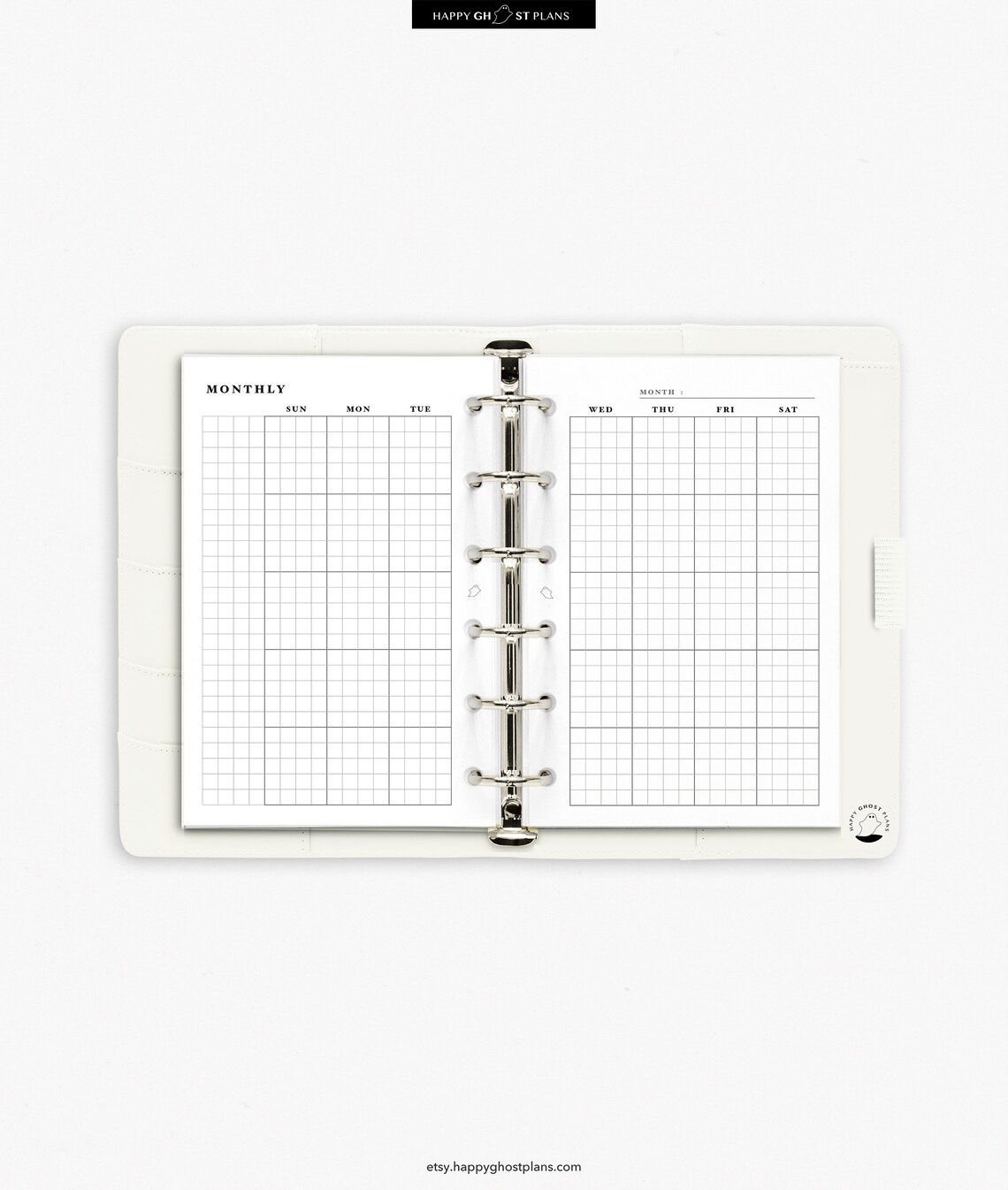 Month on 2 Page Planner Printable Pocket Size Inserts Two Page Monthly ...