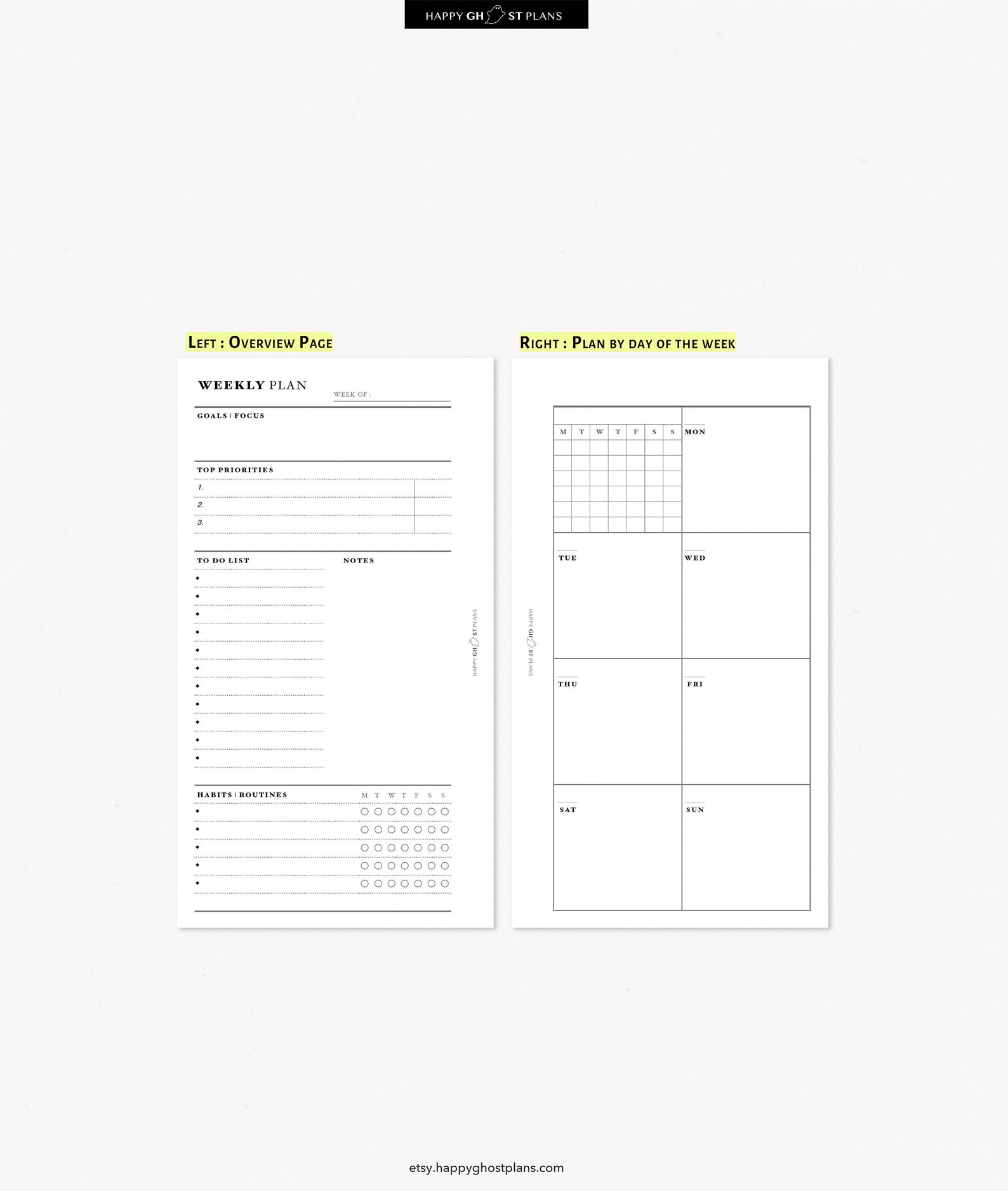 Weekly Planner Printable Personal Size Planner Insert Weekly - Etsy