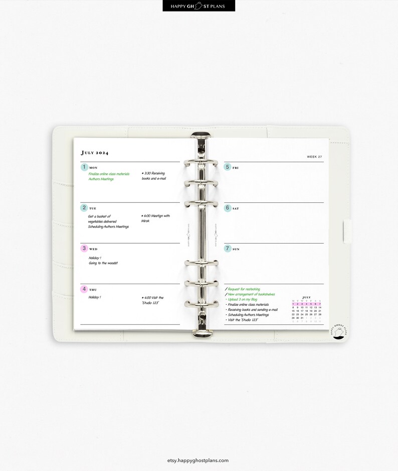 Weekly Planner 2024 Printable Insert for Fc-compact Planner With ...