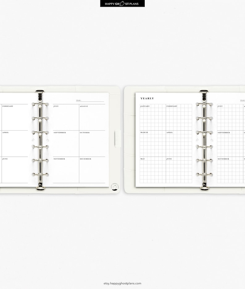 Yearly Overview Planner, Printable Insert for Pocket-plus Size Planner ...
