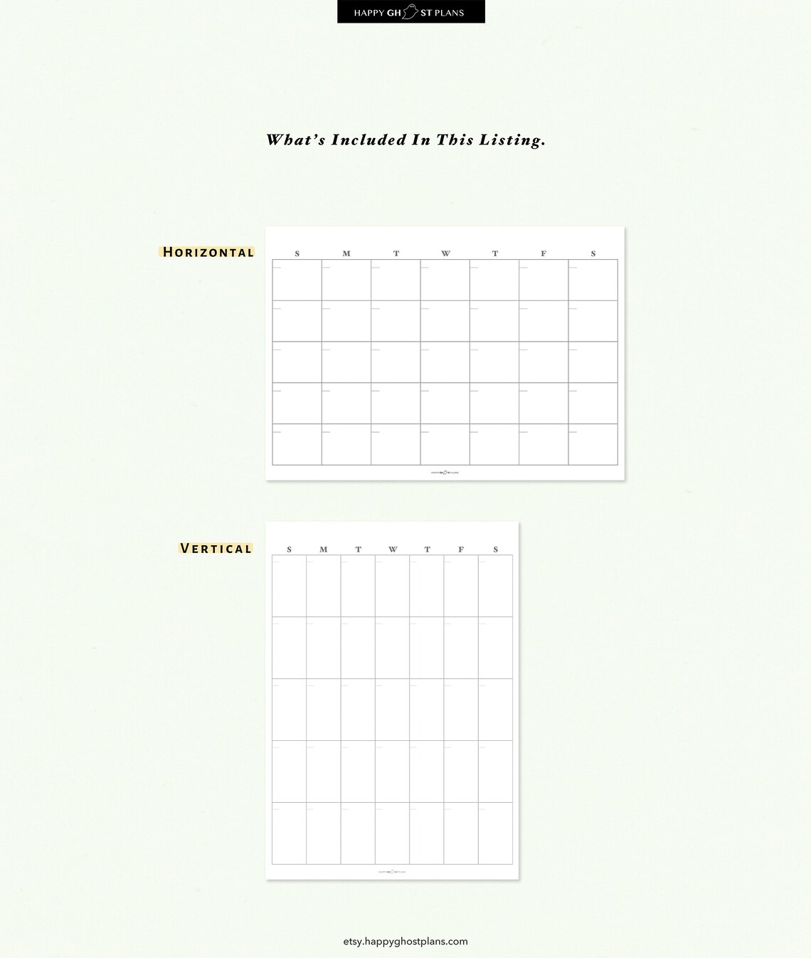 Monthly Planner Fillable A4 US Letter Horizontal and - Etsy