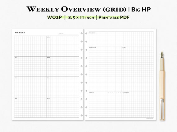Weekly Planner Printable Big Happy Planner Inserts Weekly - Etsy