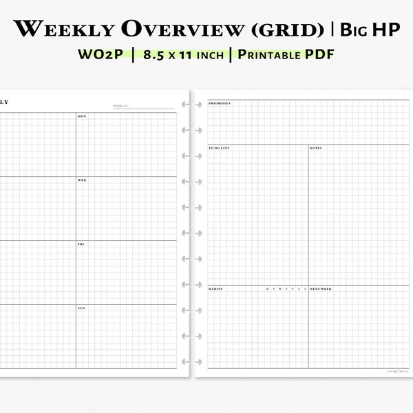 Daily Overview Planner - Etsy