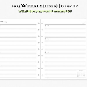 2023 Weekly Planner Printable Classic Happy Planner Inserts - Etsy