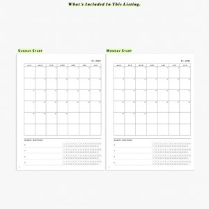 2024 Monthly Overview Printable Insert for Happy Planner Classic 2024 ...
