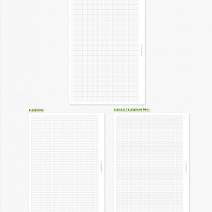 Grid Paper Bundle Printable Planner Insert Set of 9 A5, A4, Letter ...