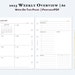 2023 Weekly Overview Printable A6 Size Inserts Dated Weekly - Etsy