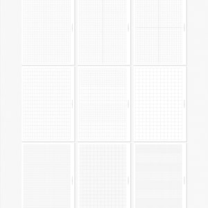 Grid Paper Bundle Printable Planner Insert Set of 9 A5, A4, Letter ...