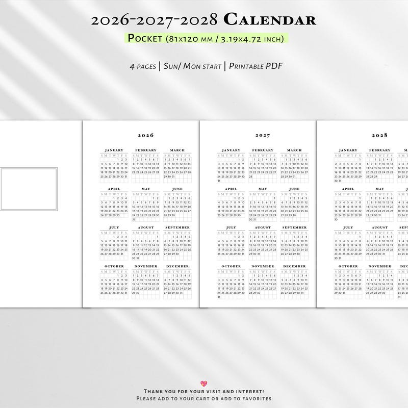 Monthly Planner 2027 2028 - Etsy