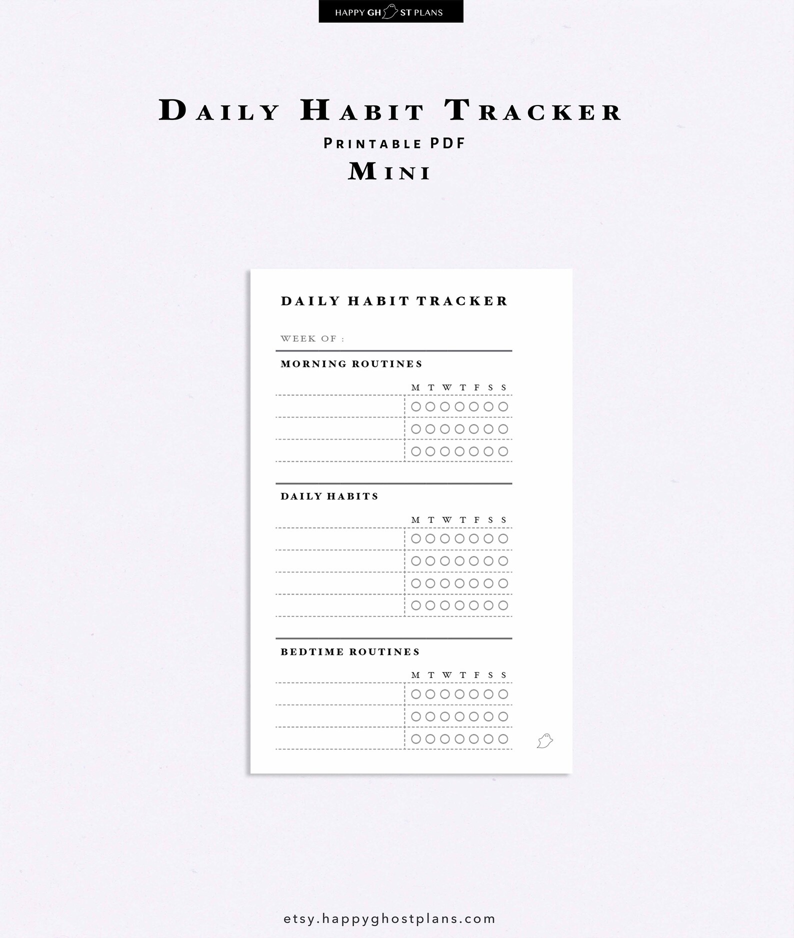 Habit Tracker Printable Mini Size Inserts Daily Routine - Etsy Canada