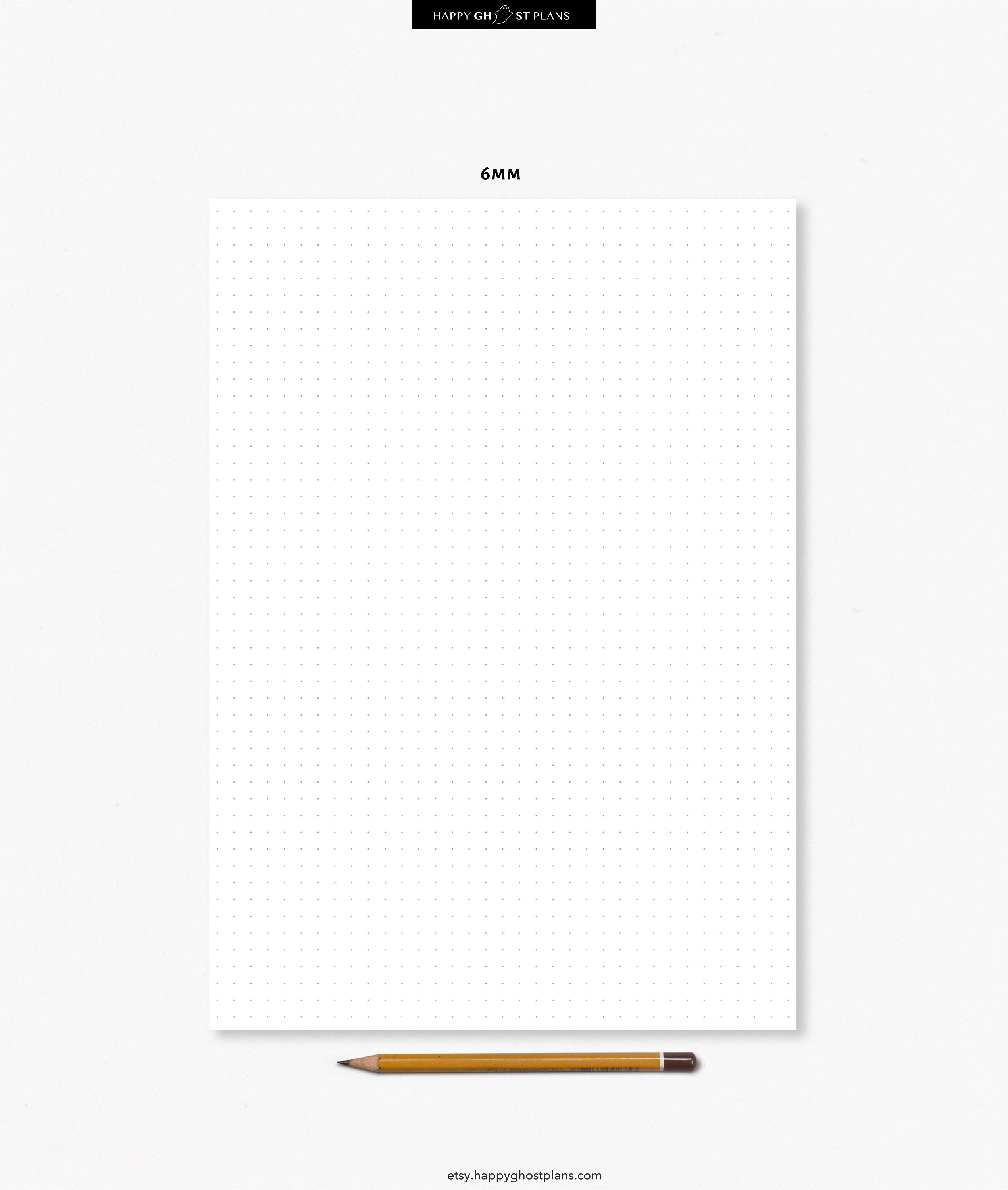 Dot Grid Paper Printable PDF Template for A4, US Letter Size | 3.5mm ...