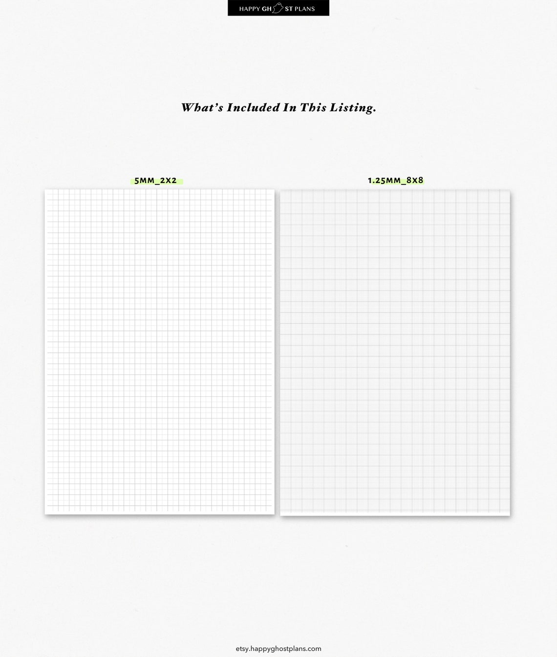 A4, US Letter Graph Paper PDF Printable 10mm, 5mm, 1.25mm Grid Paper ...