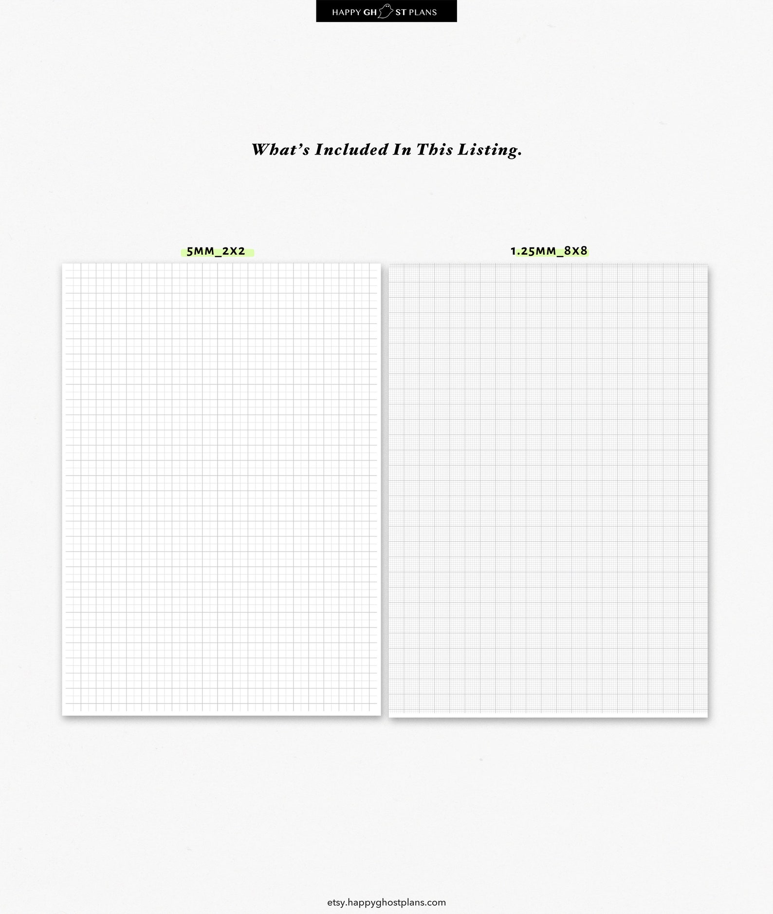 A4, US Letter Graph Paper PDF Printable 10mm, 5mm, 1.25mm Grid Paper ...
