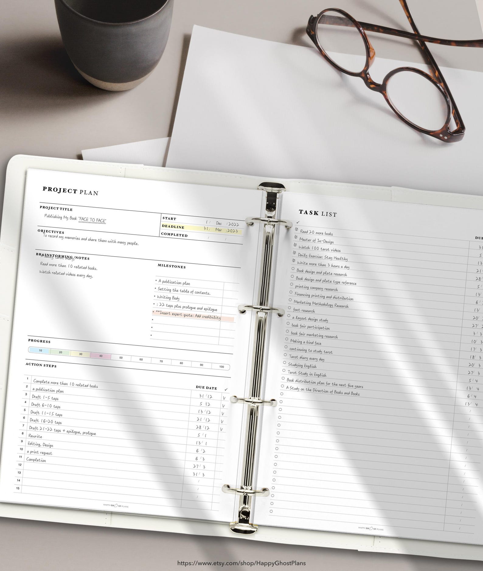 Project Planner Bundle Printable Insert: A4 & Letter Size (PDF) | J120 ...