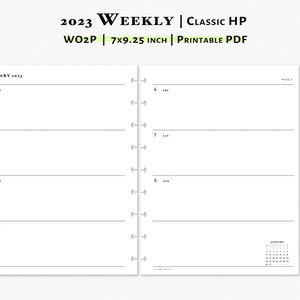2023 Weekly Planner Printable Classic Happy Planner Inserts - Etsy