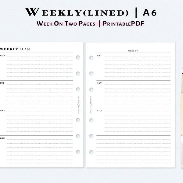 Printable Weekly Planner - Etsy