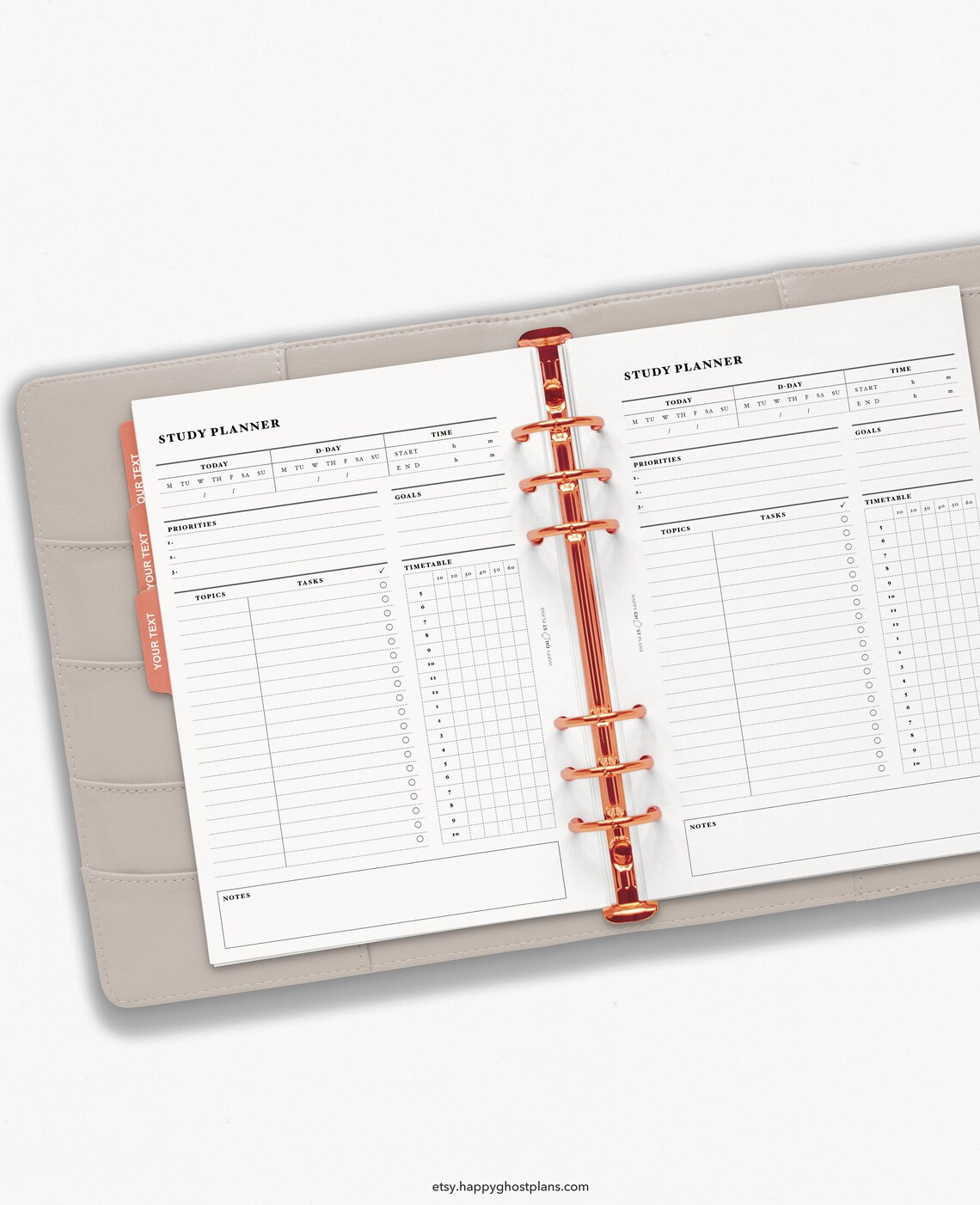 Study Planner Printable A5, A4, Letter, Half Size Students Daily ...