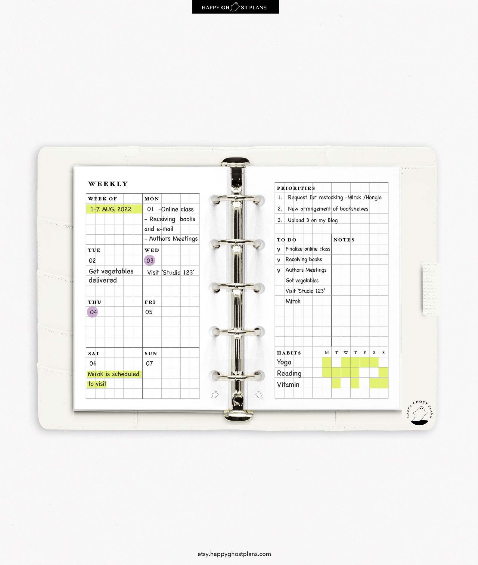 Weekly Planner Printable Mini Size Inserts | Weekly Overview ...