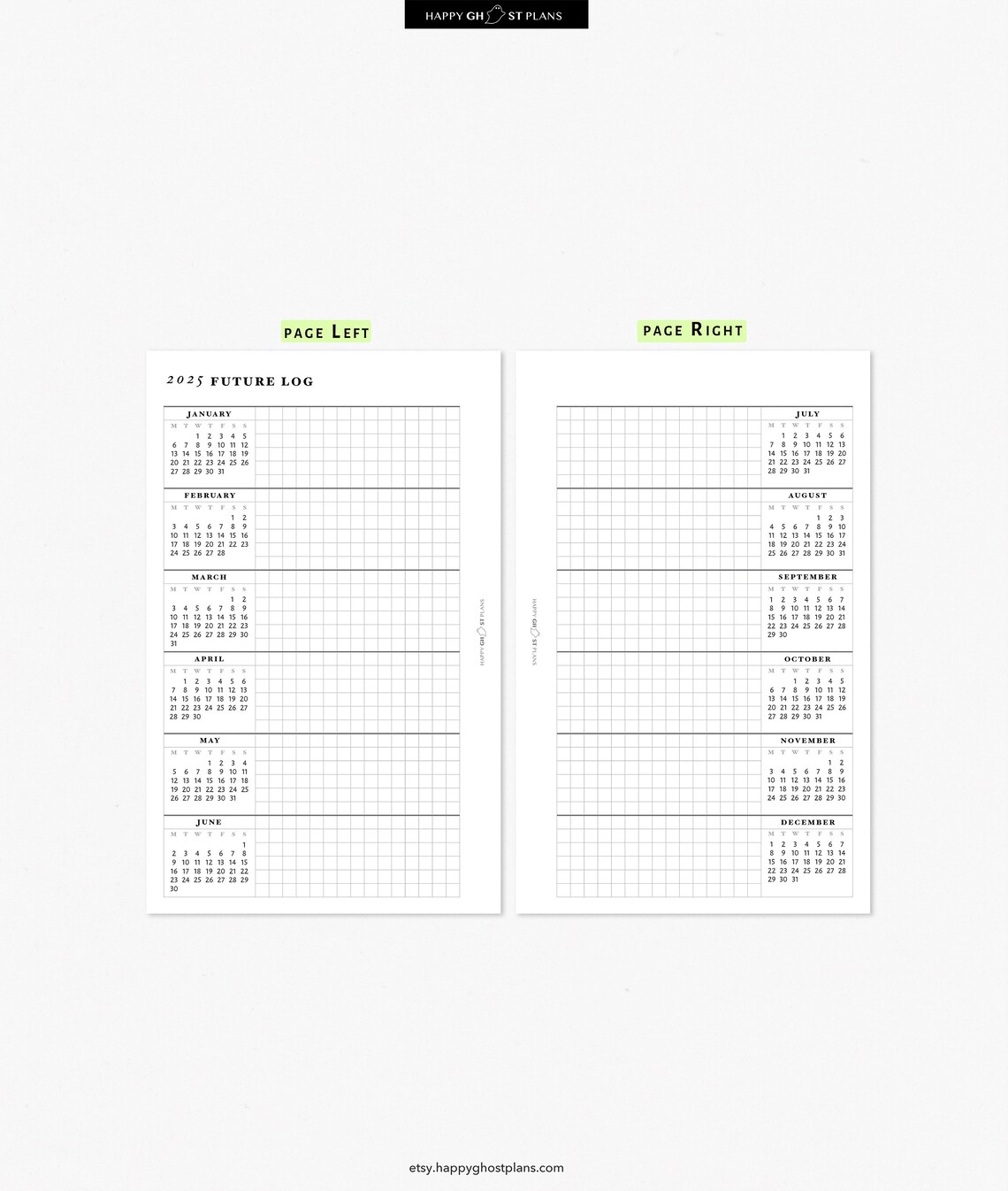 2025 Future Logs, Printable 2025 Yearly Planner for Fc-compact Planner ...