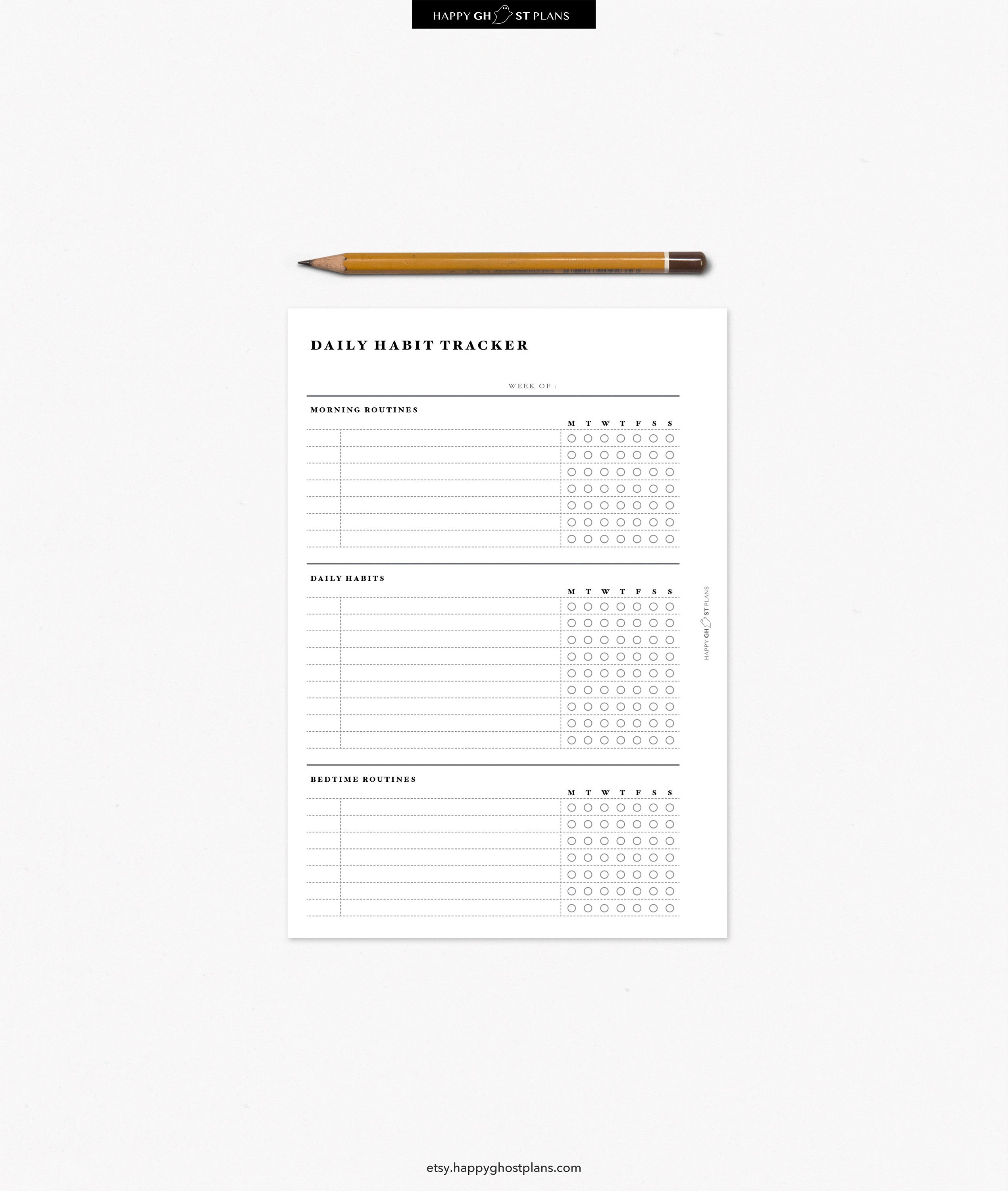Habit Tracker Printable Personal-wide Planner Insert Routine Planner ...