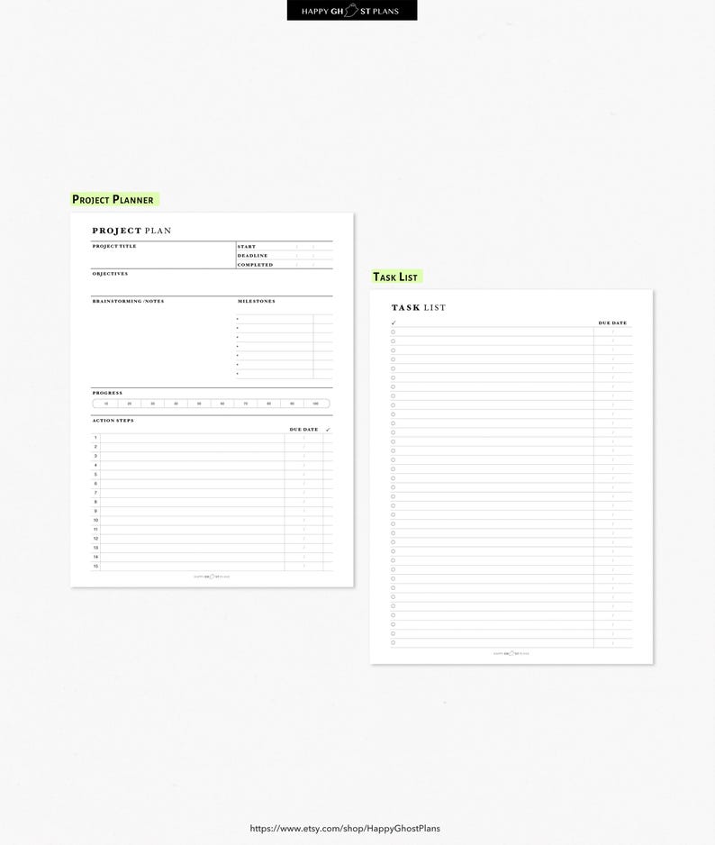 Project Planner Bundle: Printable Classic Happy Planner Inserts (PDF ...