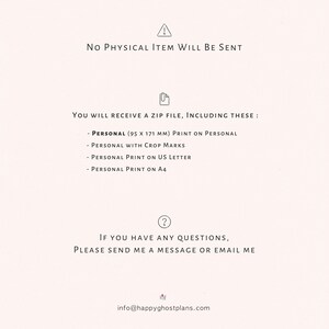 Checklist Template Printable Personal Ring Inserts To-do - Etsy