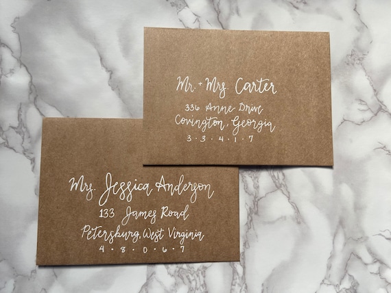 Envelope Addressing Hand Written Envelopes Calligraphy | Etsy
