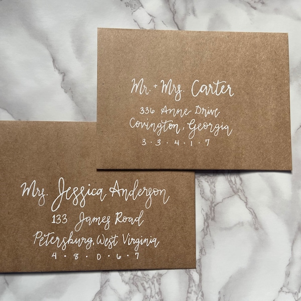 Hand Written Wedding Envelope - Etsy