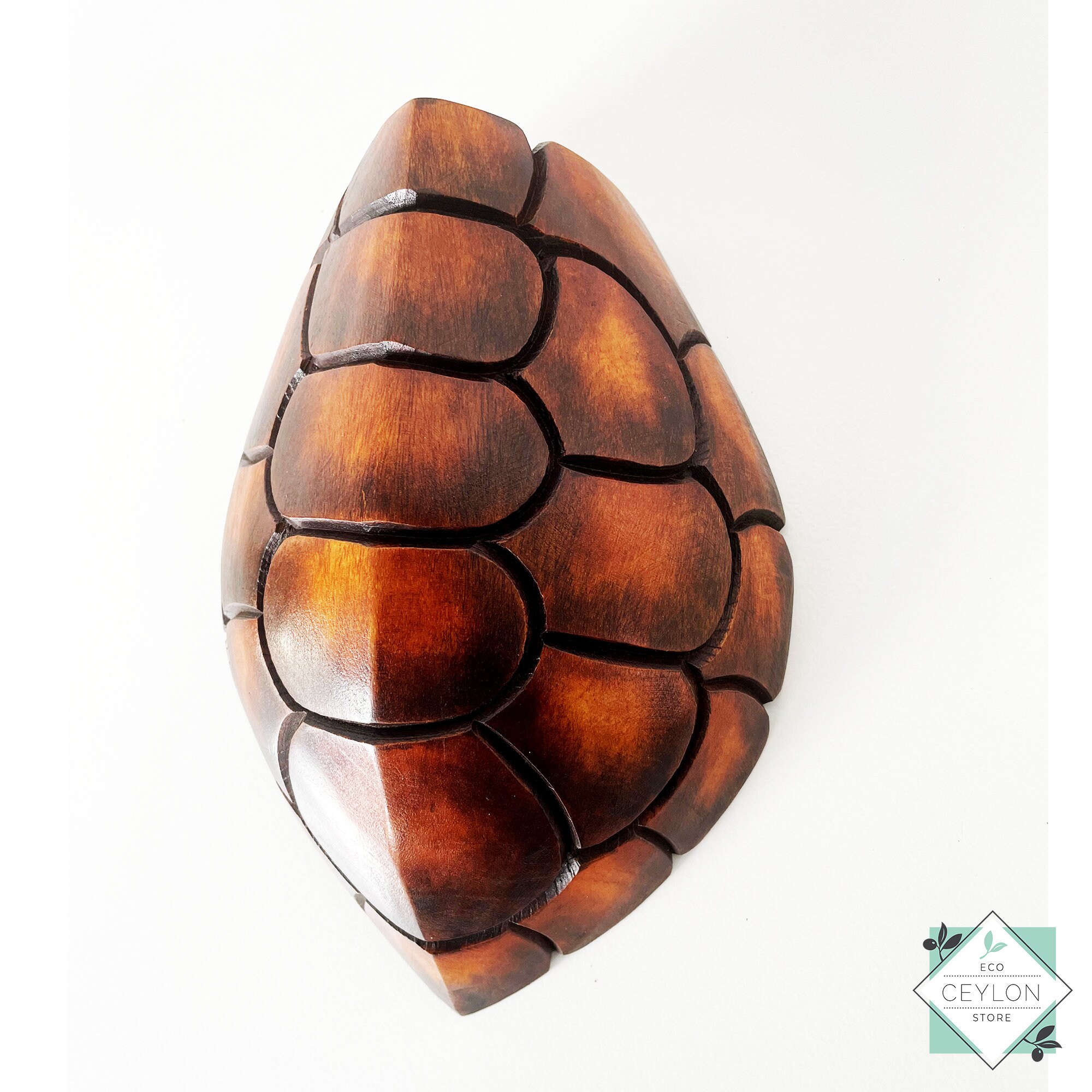 Hand Carved Wall Hang Wooden Sea Turtle Shell, Wood Sea Turtle Shell ...