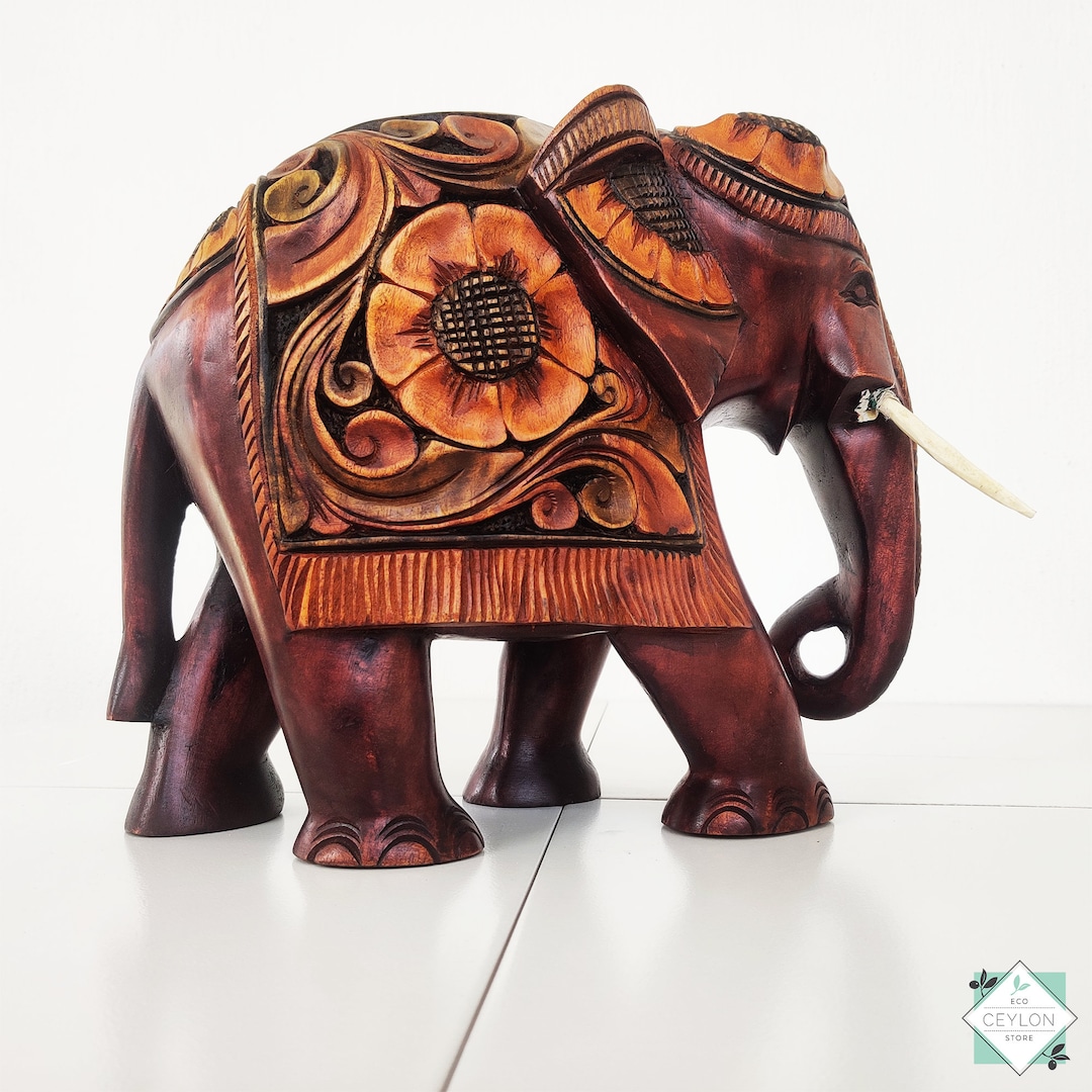Hand Carved Wooden Elephant, Wooden Elephant With Carvings, Elephant ... Hand Carved Wooden Elephant, Wooden Elephant With Carvings, Elephant ...