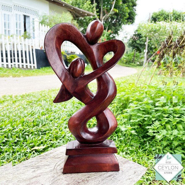 Carved Wooden Couple - Etsy