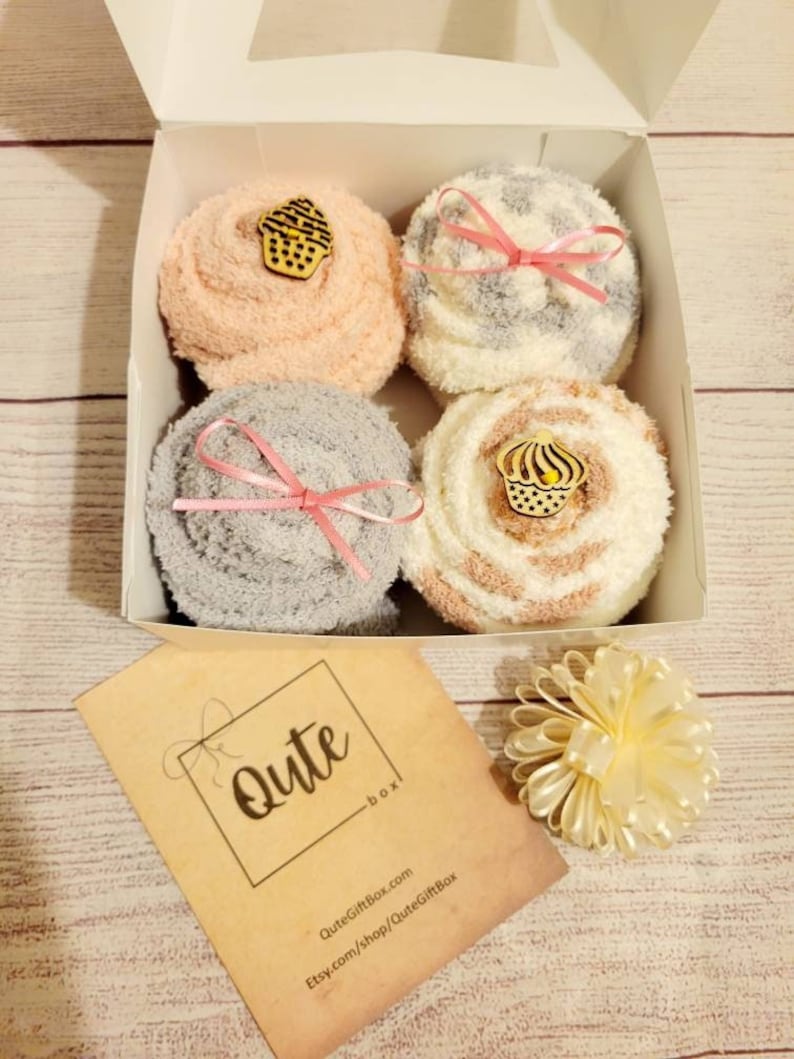 Qute Fuzzy Socks Cupcakes Gift for Women Get Well Gift - Etsy