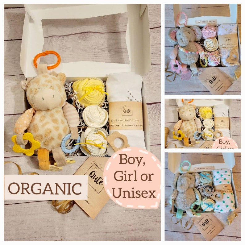 ORGANIC Qute Gift Box. Pick the Gender Gender Neutral Baby - Etsy