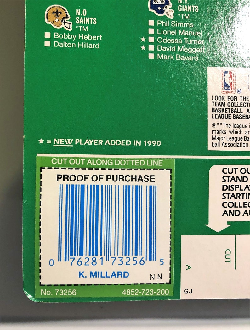 1990 Kenner Starting Lineup W/rookie Year Card Minnesota Viking Keith ...