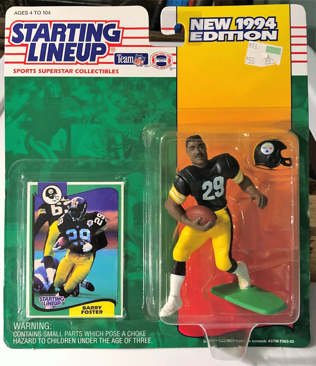 1994 Kenner Starting Lineup Pittsburgh Steelers Barry Foster NFL Figure ...