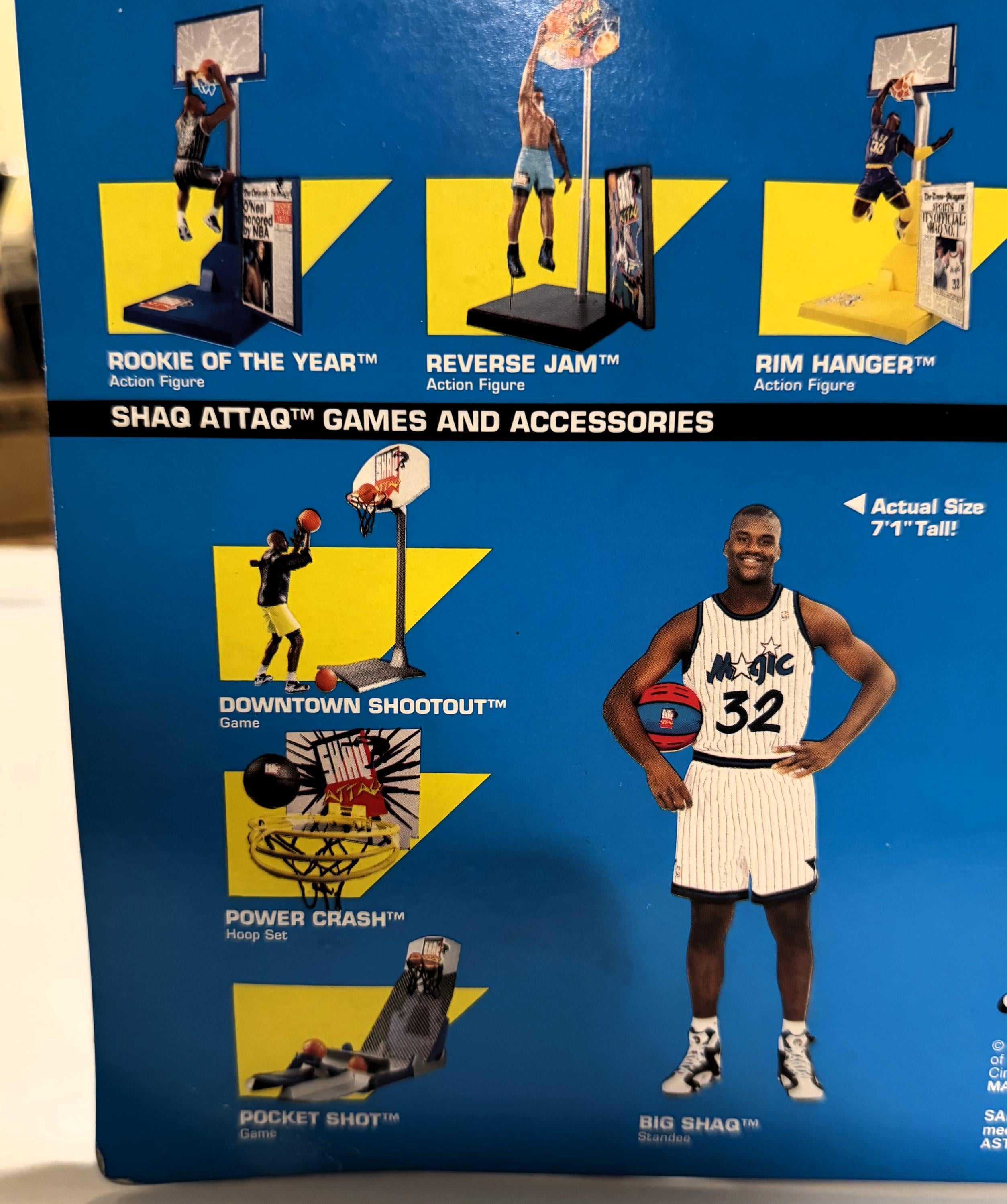 1993 Kenner Shaq Attack King of the Paint Shaquille O'neal NBA Figure ...
