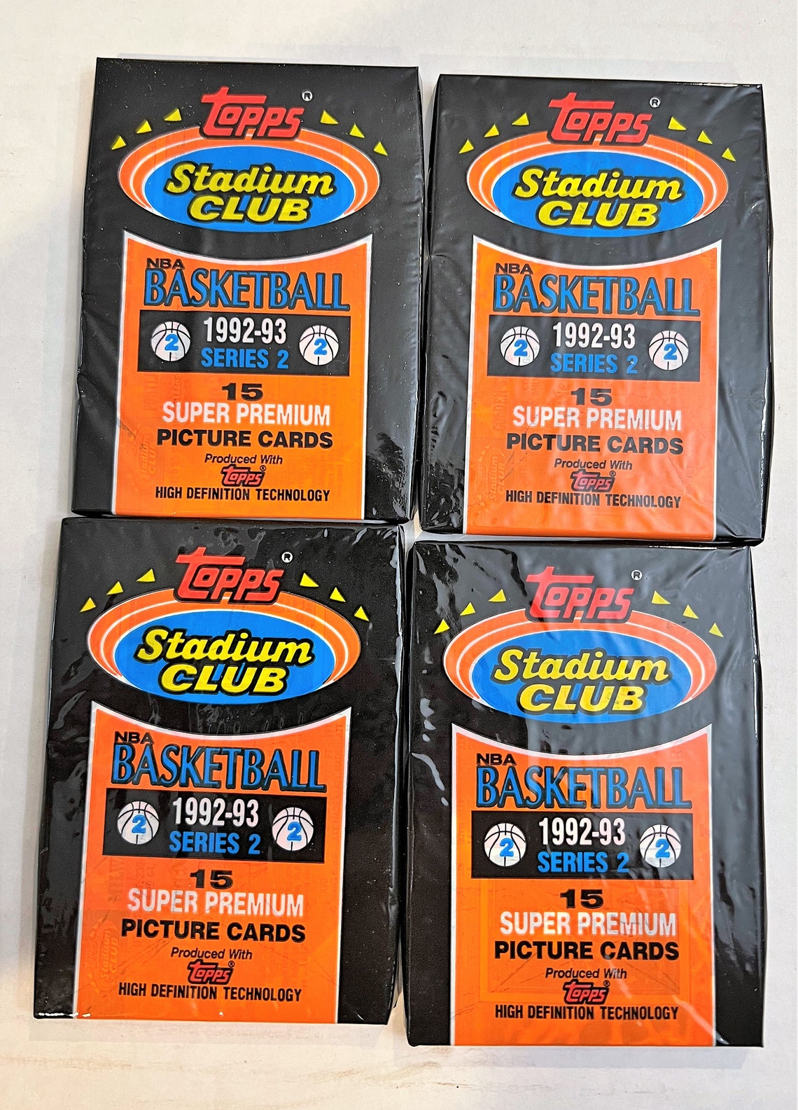 1992-93 Topps Stadium Club Basketball Cards Series 2, 4 Packs - Etsy